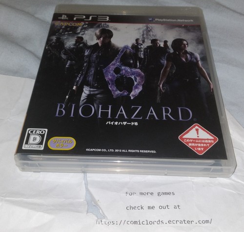 Resident Evil 6 (Sony PlayStation 3 2012) PS3 Japan Import Region Free ...