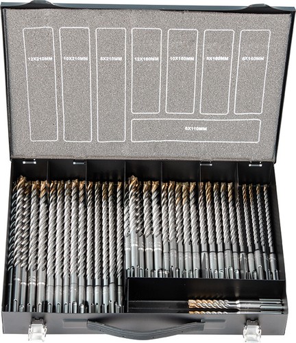 Projahn Rocket 5 Hammerbohrer Set SDS-plus 40-tlg. 6-12mm Betonbohrer ...