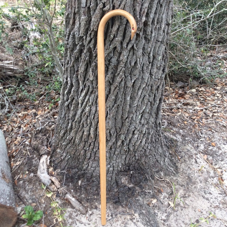 NIGHTHAWK GRAND MASTER HAWK HEAD CANE- MADE IN U.S.A. CUSTOM OAK CANE ...