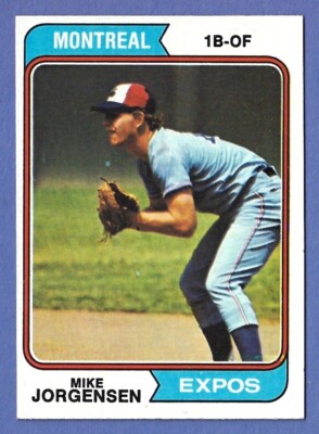 VINTAGE 1974 TOPPS BASEBALL CARD #549 MIKE JORGENSEN MONTREAL EXPOS NM ...