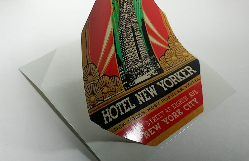 Hotel New Yorker Vintage Style Travel Decal / Vinyl Sticker, Luggage ...