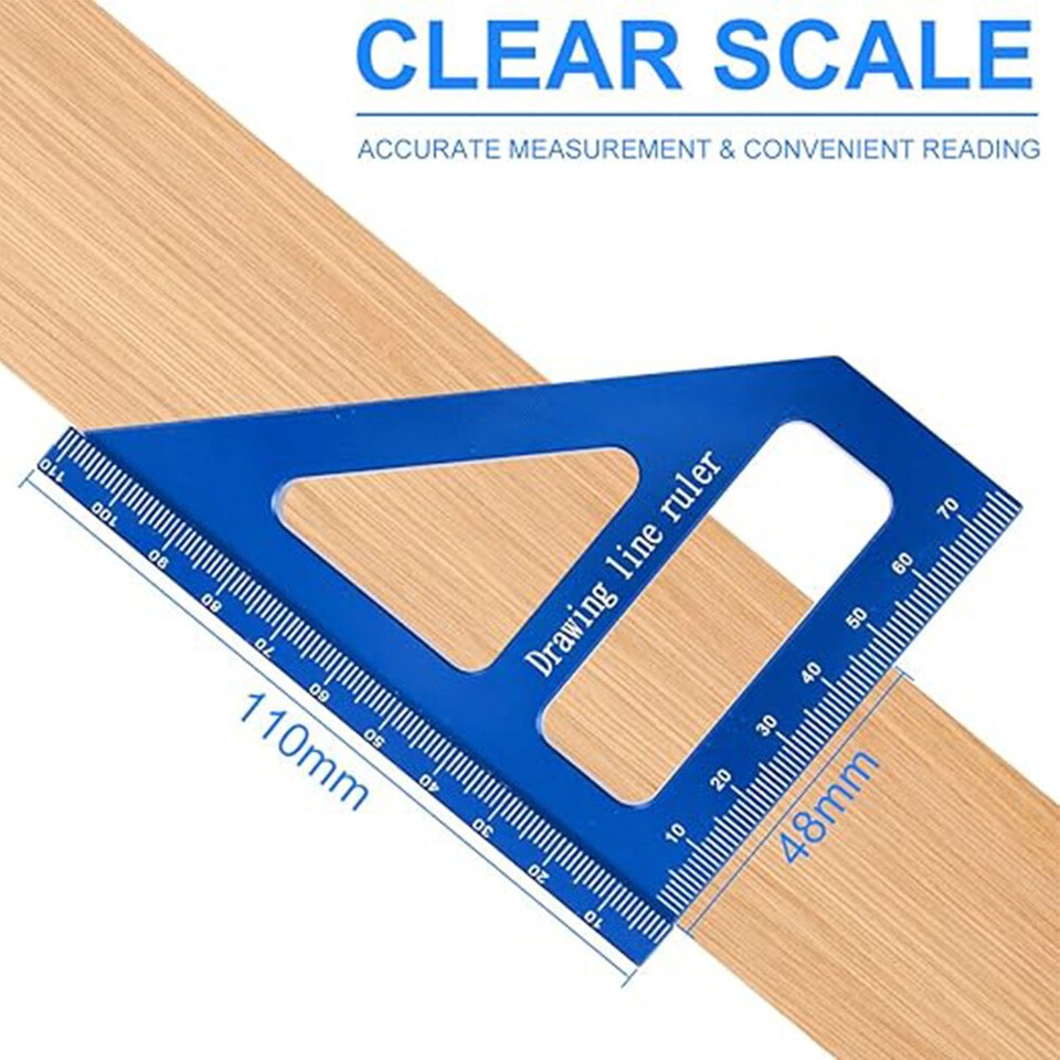 3D Multi-Angle Ruler Square Protractor DIY for Engineer Carpenter (Blue ...