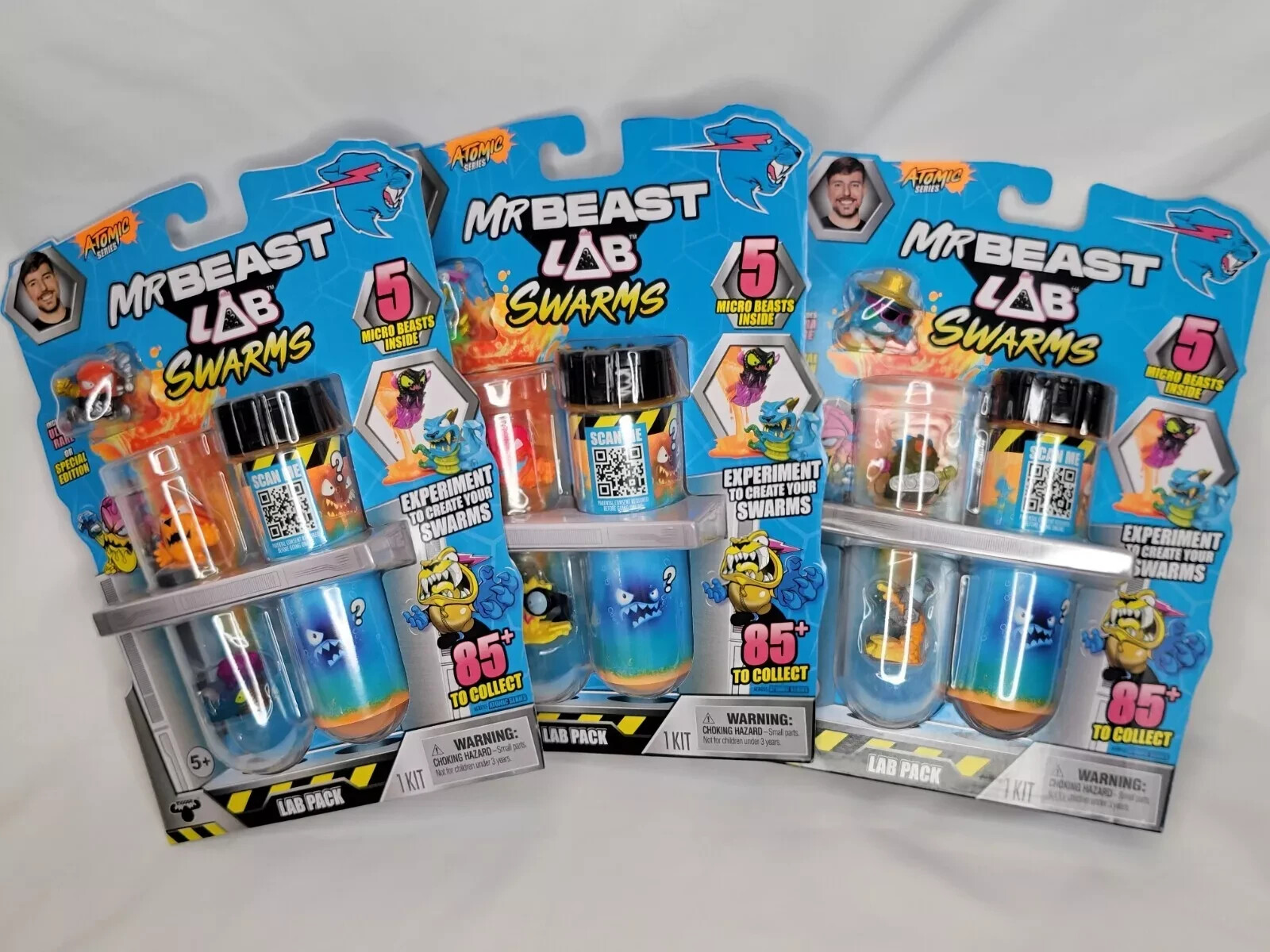 2024 NEW MR BEAST LAB SWARMS 5 Micro Beasts Lab Pack 1" Figures | eBay