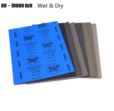 Multipurpose Wet and Dry Sandpaper Sheet 230x280mm 80 ~ 10000 Grit ...