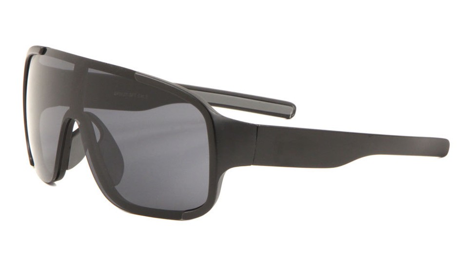 ONE PIECE SHIELD LENS WRAP AROUND AVIATOR SUNGLASSES RETRO DESIGNER ...