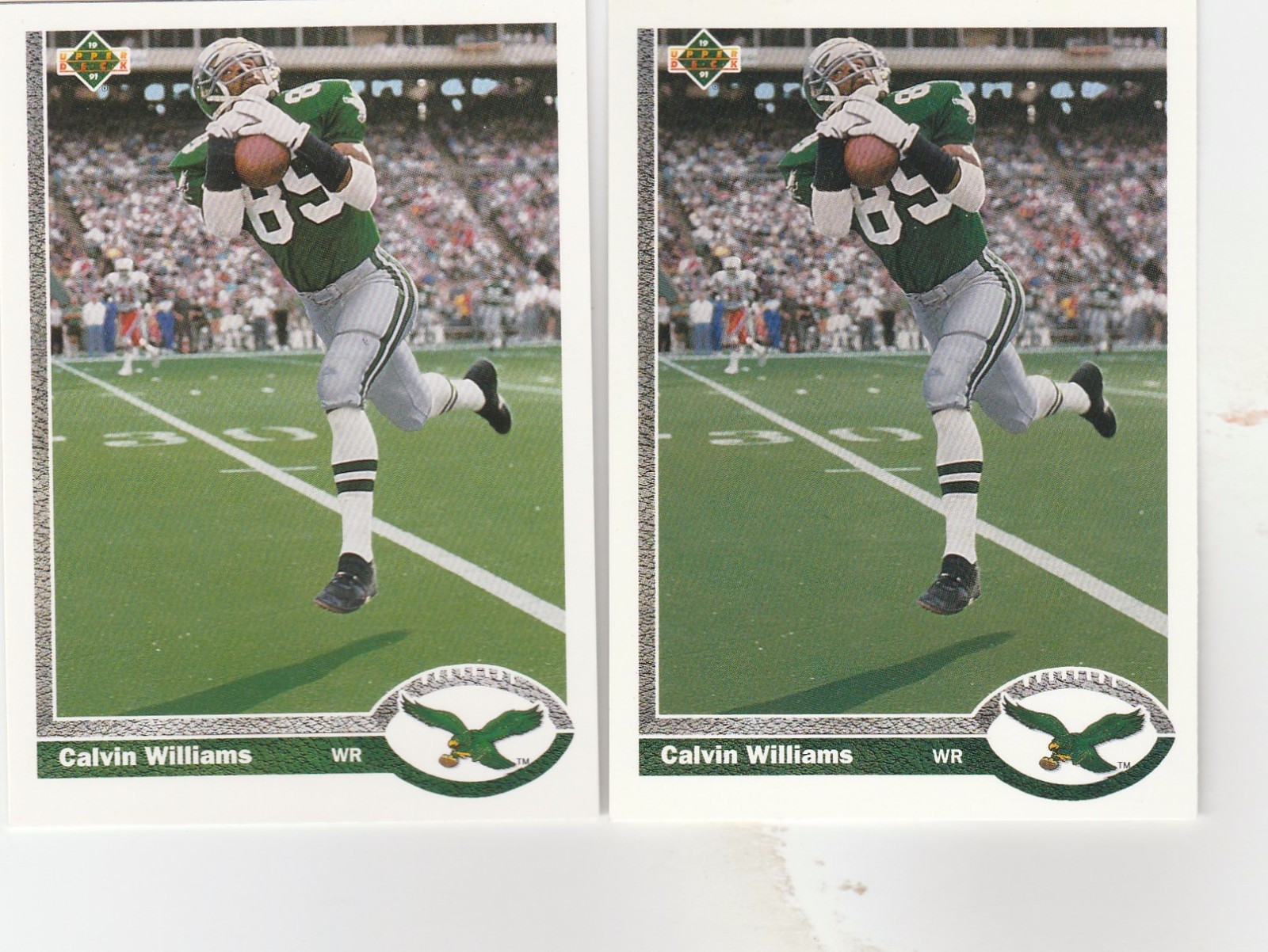 FREE SHIPPING-MINT-1991 Upper Deck #254 Calvin Williams Philadelp ...