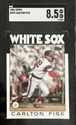 1986 TOPPS CARLTON FISK #290 CHICAGO WHITE SOX HOF PUDGE #Graded 8.5 ...