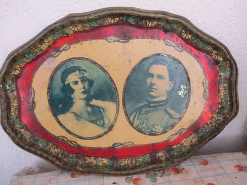 VASSOIO LIBERTY "RE UMBERTO & MARIA JOSE'" MATRIMONIO REGNO SAVOIA ...