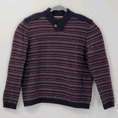 Ted Baker London Mens Size XXL 7 Wool blend Sweater Elbow Patches V ...