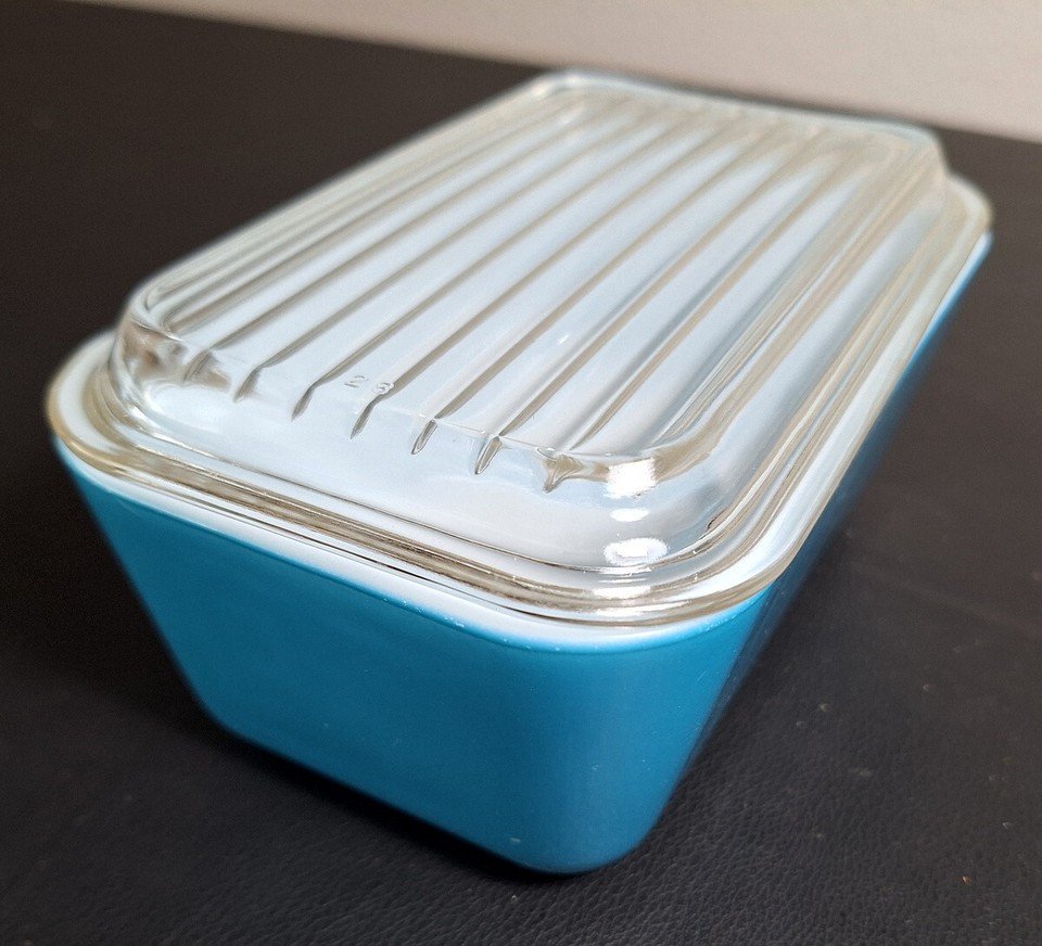 Vintage Blue Pyrex #502 Refrigerator Dish with Glass Lid #502-C | eBay