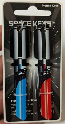 Set of blank KW1 novelty SPACE SABER 1 Blue & 1 Red house key blanks | eBay