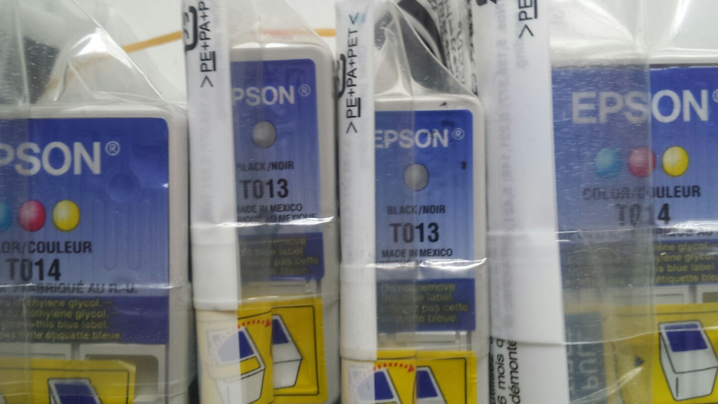 EPSON T013 x 2 & T014 x 2 Black & Colour Ink Cartridges - Genuine. 4 in ...