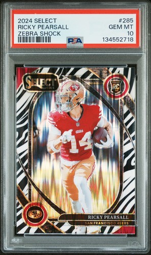 2024 PANINI SELECT ZEBRA SHOCK #285 RICKY PEARSALL PSA 10 | eBay