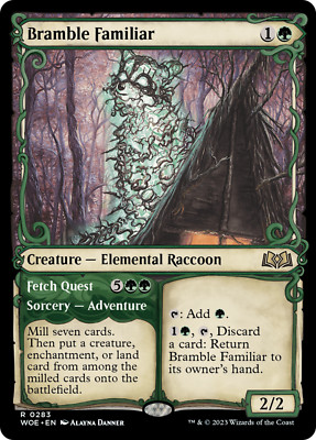 Bramble Familiar // Fetch Quest (Showcase) [Wilds of Eldraine] | eBay ...