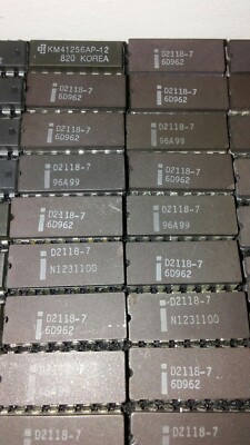 2 EACH VINTAGE 2118-7 16Kx1 DYNAMIC RAM DRAM - 2118 150 N.S. ACCESS ...
