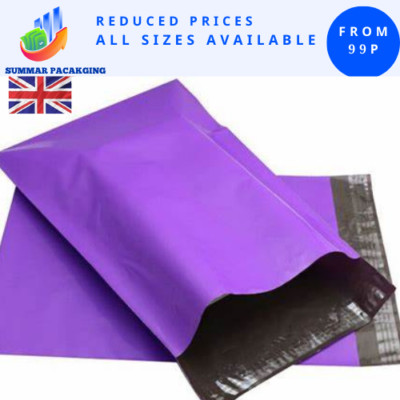 Purple Mailing Bags Postal Sacks Plastic Envelopes Self Seal - 100% ...