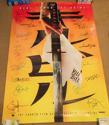 Pretty Sweet "Kill Bill" (2003) Signed Autographed Poster (15 sigs ...