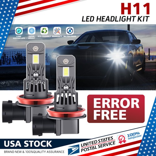 H11 H8 H9 LED Headlight Bulb Kit Hi/Low Beam 40000LM For Audi A3 ...