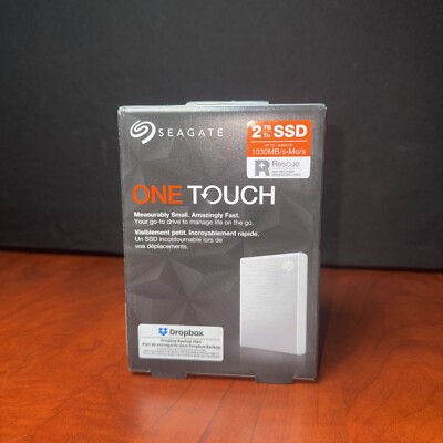 2TB Seagate One Touch External SSD Black Secure External Drive USB 3.0 ...