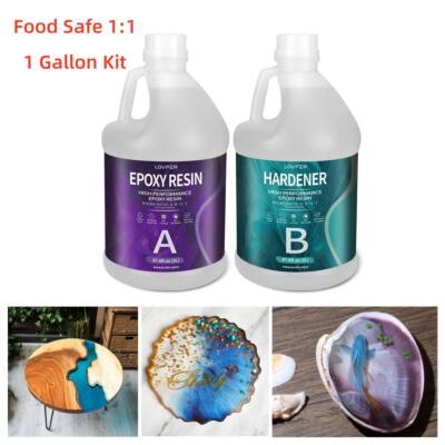Crystal Clear Epoxy Resin - 1:1 16oz 32oz 64oz 1 Gallon Kit - FDA ...