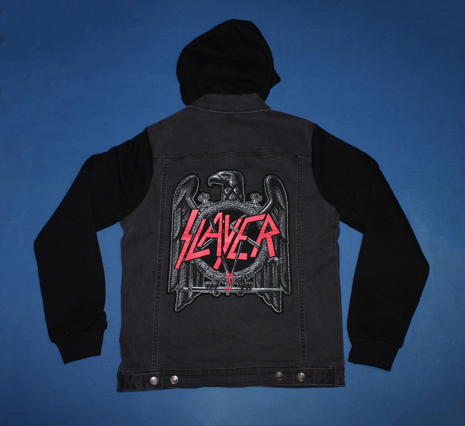 Slayer Jacket Thrash Metal Band Denim Men's Black Jean Jacket | eBay