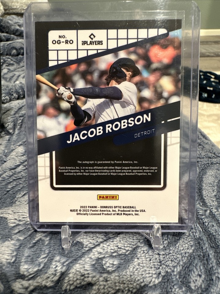 2022 Panini Donruss Optic Jacob Robson Rookie Auto OPTIGRAPHS #OG-RO ...