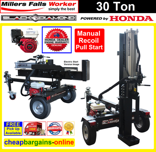 30 TON LOG SPLITTER HONDA ENGINE HYDRAULIC WOOD SPLITTER HORIZONTAL ...