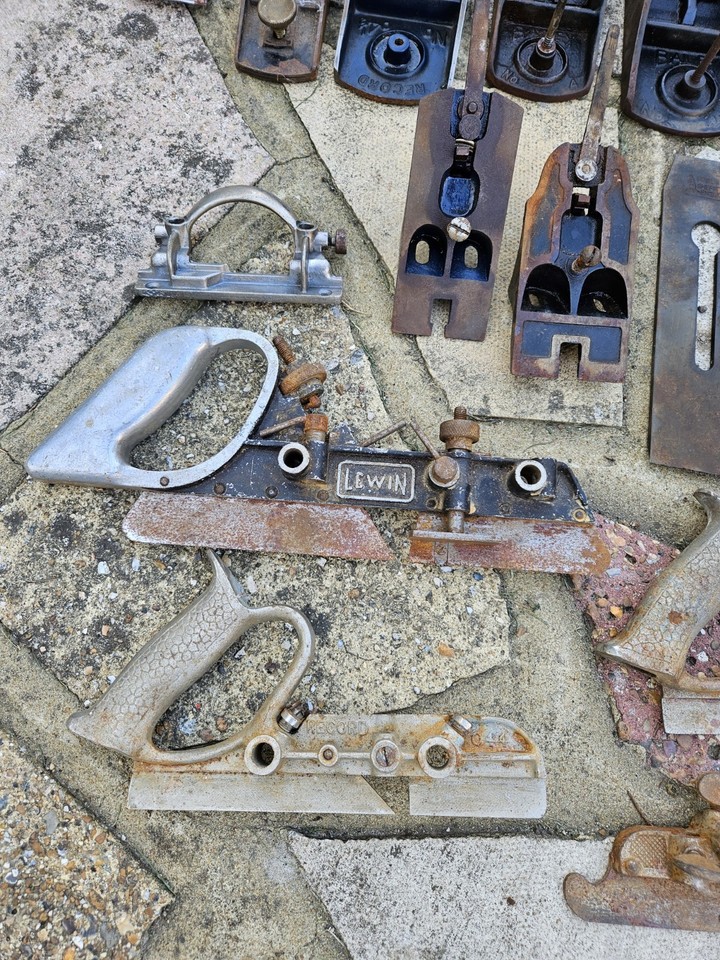 Mixed Joblot Of Vintage Woodworking Plane Parts Stanley Record Marples ...