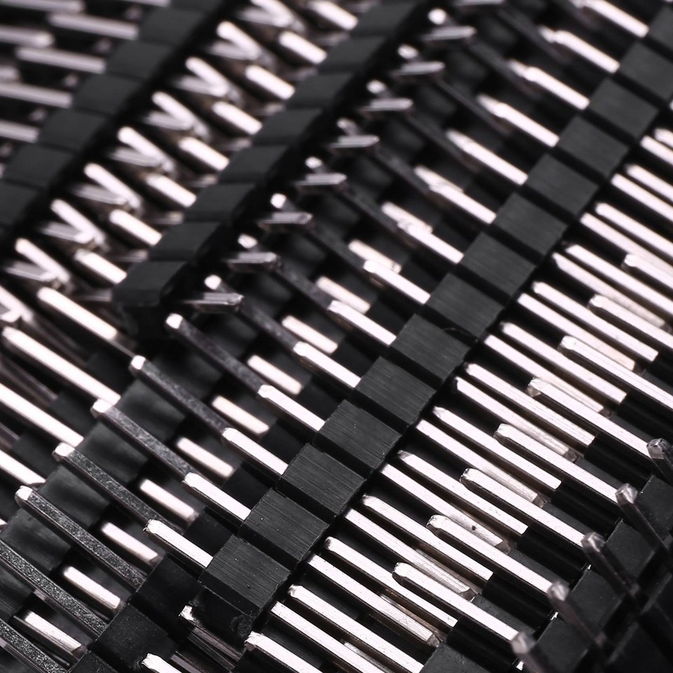 100pcs Male Header Pins, Straight Single Row 40 Pin 0.1 Inch (2.54mm ...
