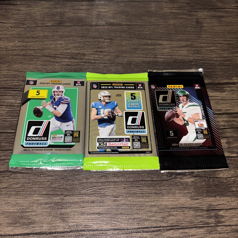 2024-2023-2022 Donruss Football Packs-5 Card Packs-Factory Sealed-Free ...