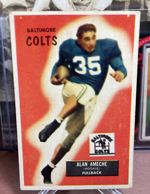 1955 BOWMAN ROOKIE CARD ALAN AMECHE COLTS | eBay