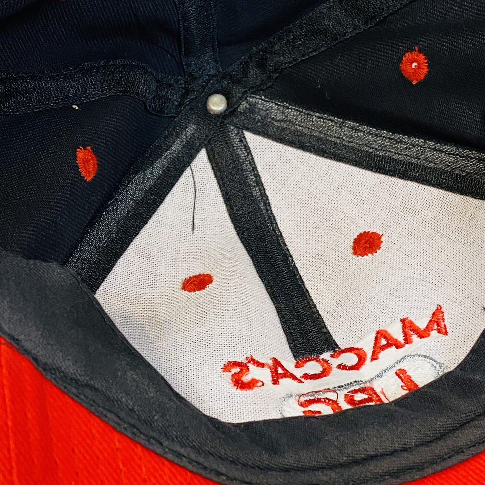 Macca's LPG Embroidered 100% Cotton Black & Red Strap… - Gem