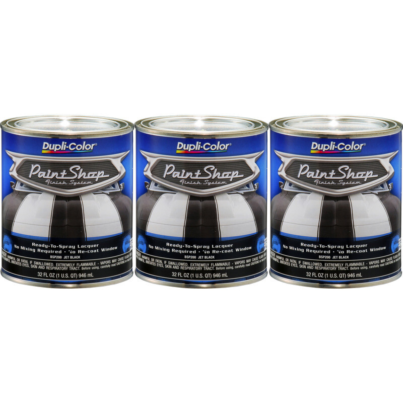 Duplicolor BSP200 (3-Pack), Paint Shop Finish System Base Coat, Jet ...