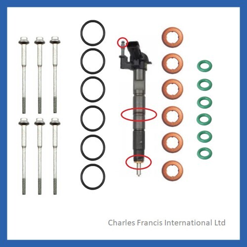 For Audi Q7 3.0 TDI QUATTRO Injector seal kit 0445117083 + Bolts ...