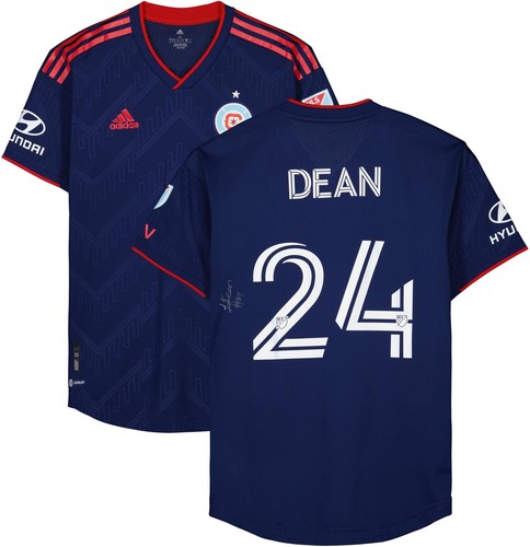 Jonathan Dean Chicago Fire FC Signed Match-Used 24 Jersey 2023 MLS ...
