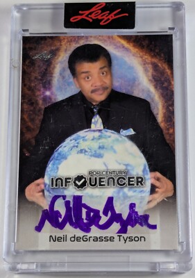 Neil deGrasse Tyson 2023 Leaf Pop Century Influencer Autograph Card ...
