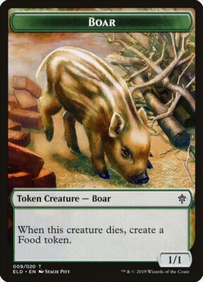 MTG Magic the Gathering Token - Boar (9/533) Throne of Eldraine LP | eBay