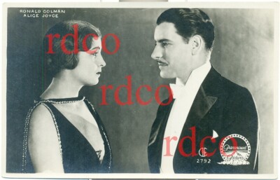Alice Joyce and Ronald Colman, actress and actor during the silent film ...