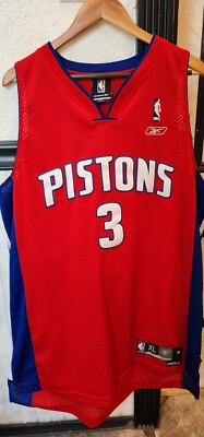 VTG 2000s NBA Reebok Detroit Pistons Ben Wallace Jersey 3 Mens XL SEWN ...