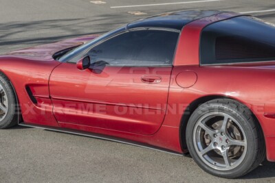 For 97-04 C5 Corvette Bottom ABS Plastic Matte Black Side Skirts Rocker ...