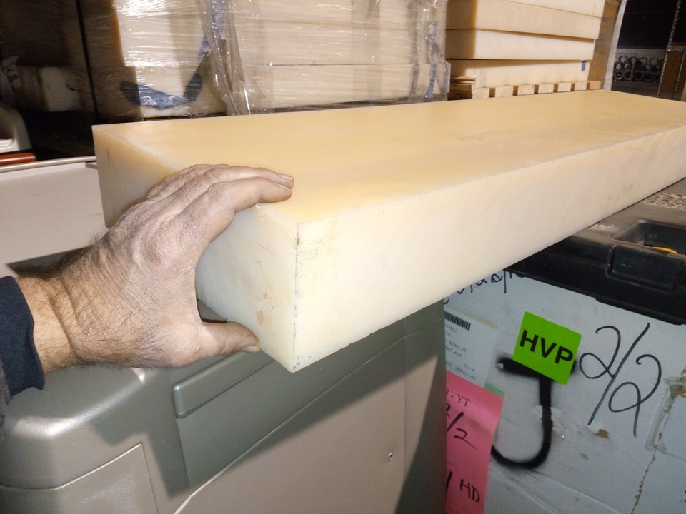 Nylon 101 6/6 Sheet Plate 4" x 12" x 48" Extruded Block Natural PA66 ...