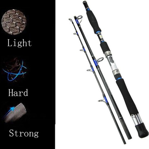 Silver-Rhino Saltwater Rod Graphite 30-50 LB Spinning Travel Jigging ...