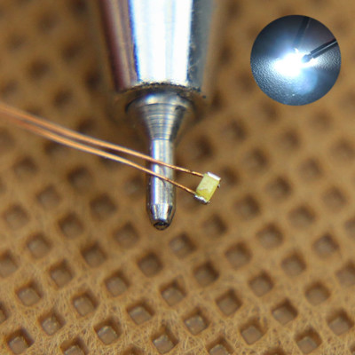 20pcs Pre-wired micro 0.1mm Copper Wire SMD LED 0402 Bright White ...