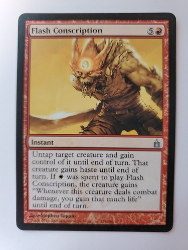 MTG Magic The Gathering Card Flash Conscription Instant Red Ravnica ...
