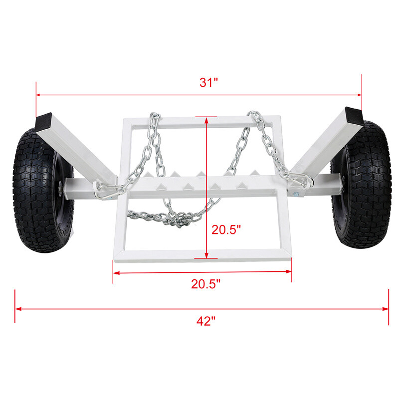 42 in Length Heavy Duty Log Dolly Holder with Chain 1100 LBS Capacity ...