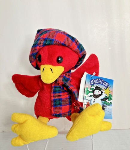 Snowden Commonwealth Plush Red Bird Duck 8in Scarf Hat Animal Toy 1996 ...