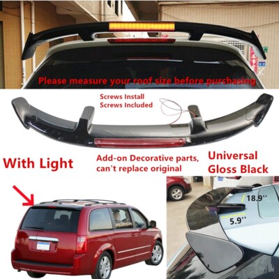 W/ Light Universal For 2008-10 Dodge Grand Caravan Rear Window Roof ...