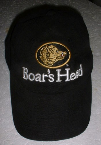 Boars Head Hat Cap Employee * Black* Adjustable One Size with Boars ...