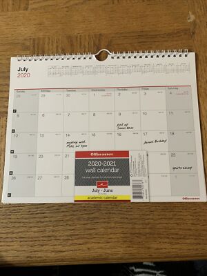 Office Depot 2020-21 Monthly Wall Calendar | eBay