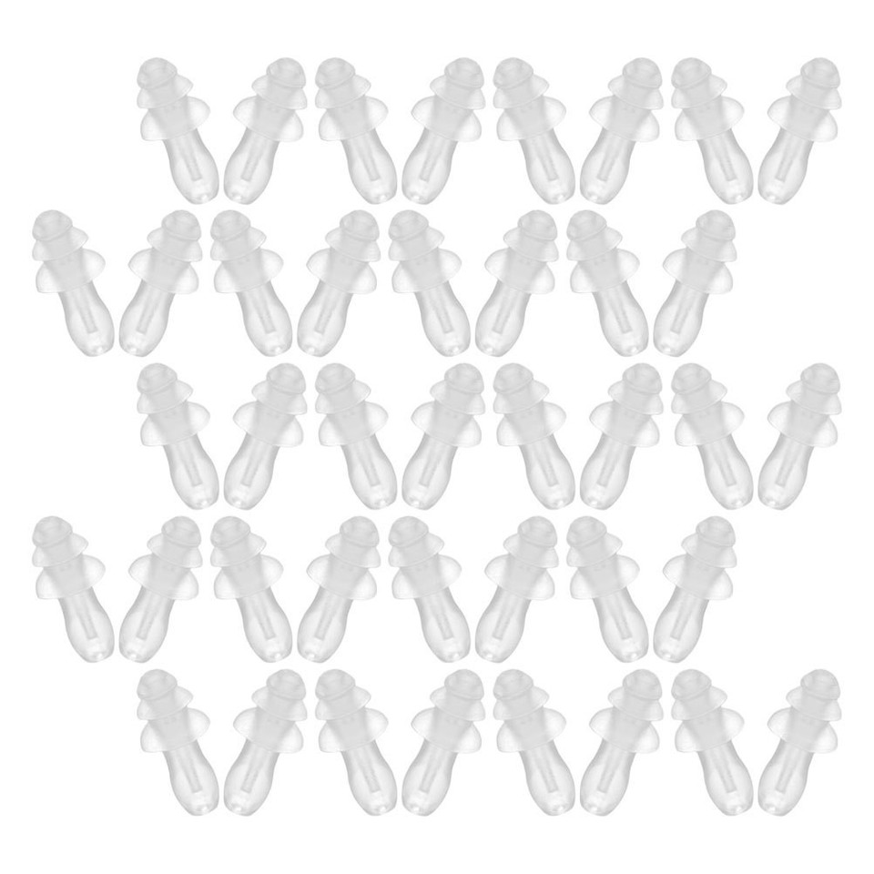 50 Pairs Protective Noise Reduction Ear Plugs Reusable Silicone ...